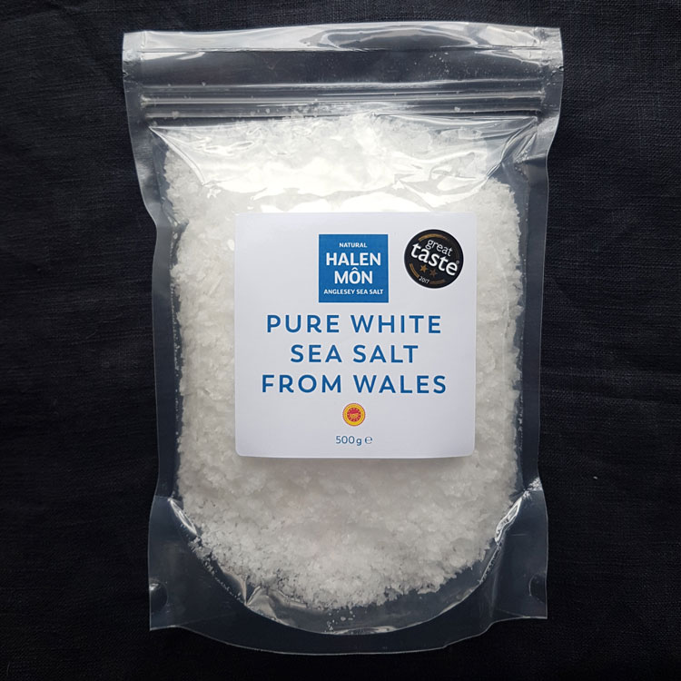 Pure White Sea Salt 500g | Halen Môn