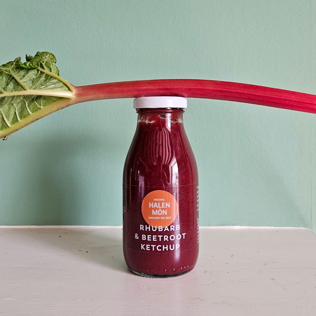 Rhubarb + Beetroot Ketchup 275g - Halen Môn